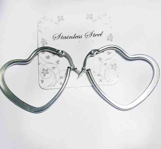 Cod.JYM-861-1 Argolla de acero con forma de corazón 30mm – Bijouterie ...