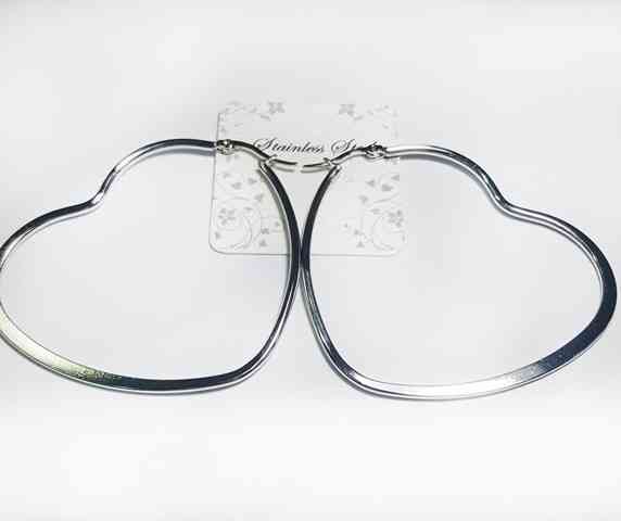 Cod.JYM-861-3 Argolla de acero con forma de corazón 50mm – Bijouterie ...