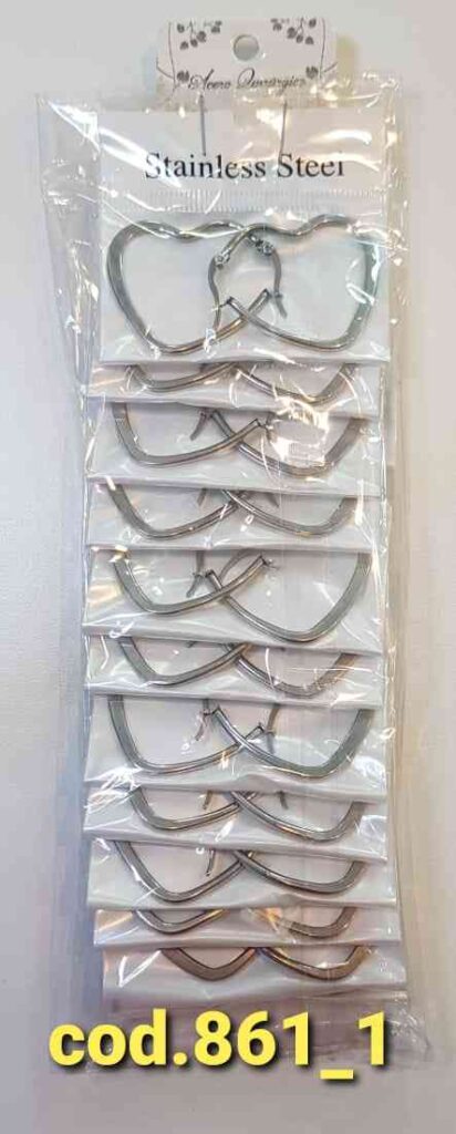 COD.JYM-861_1 AROS DE ACERO CORAZON CHICO – Bijouterie Amor Mio